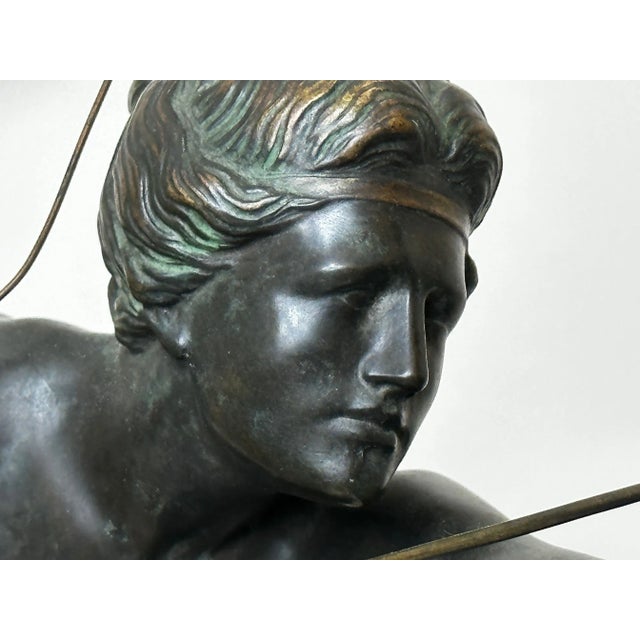 Art Deco Bronze Diana Mythology Goddess Holding Bow & Arrow Signed R ...