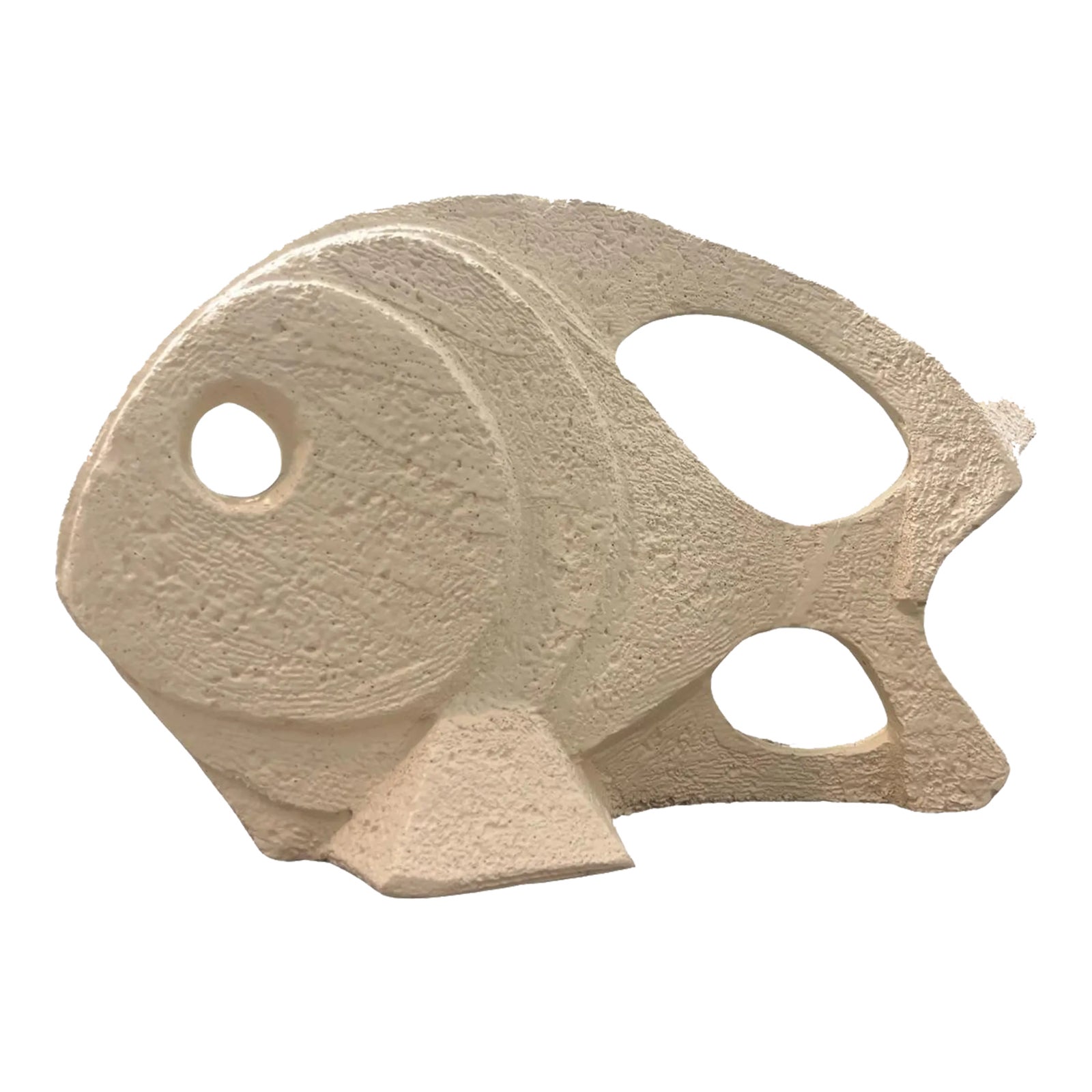 Vintage 1980s Postmodern White Table Top Fish Sculpture Attributed to ...