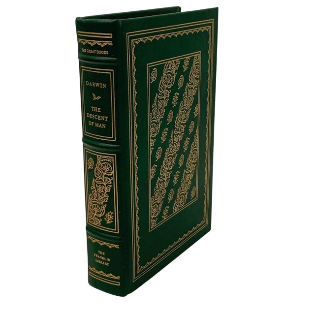 Charles Darwin's the Descent of Man, Franklin Library Book | Chairish