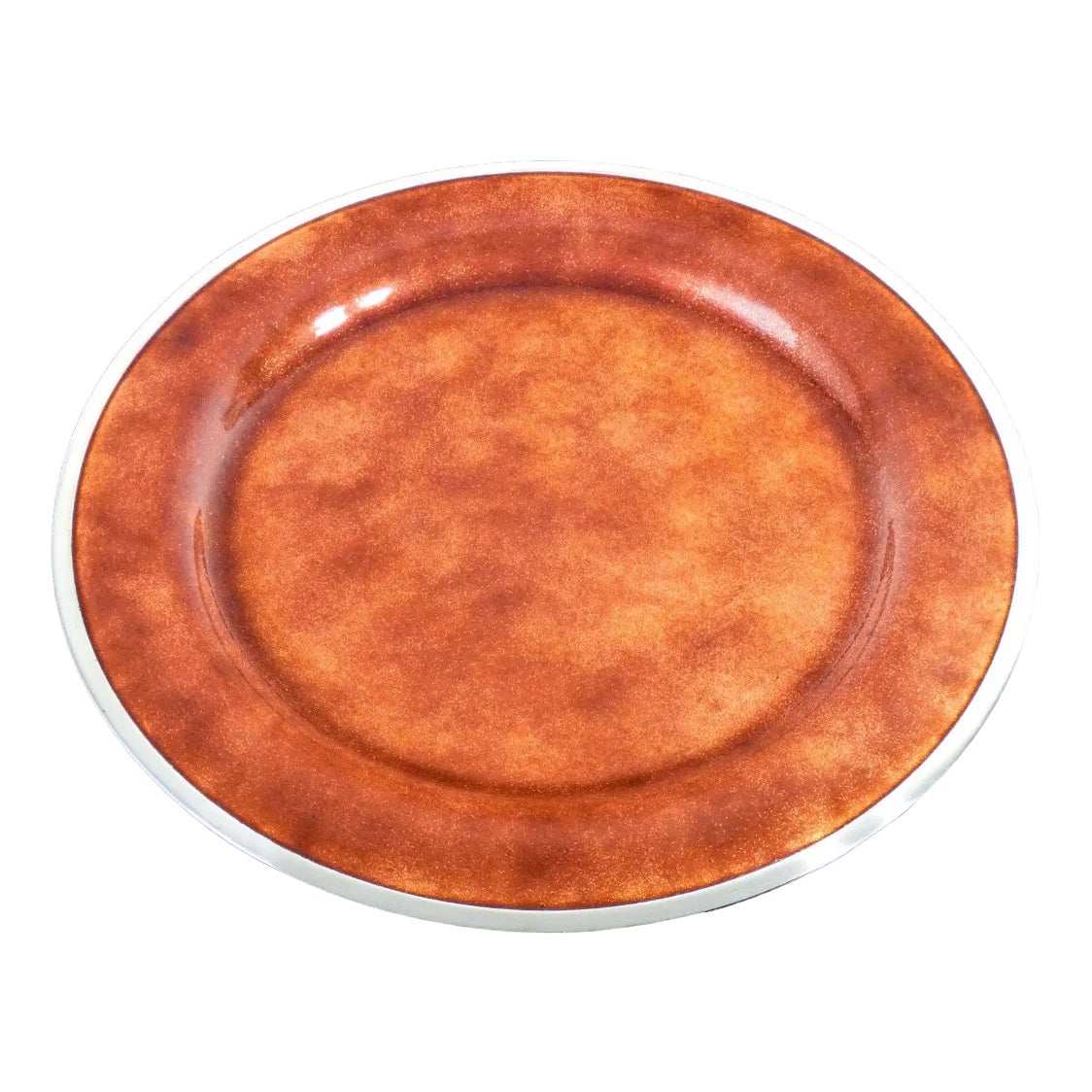 Enamelled Copper And Silver Plate by M. Mare For Broggi | Chairish