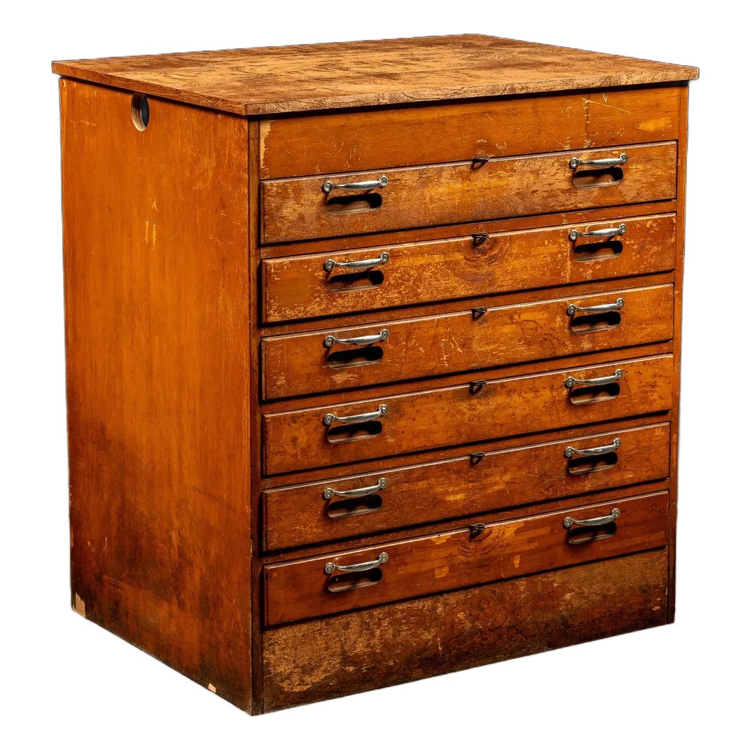 1930s Vintage Wooden Lab Cabinet | Chairish