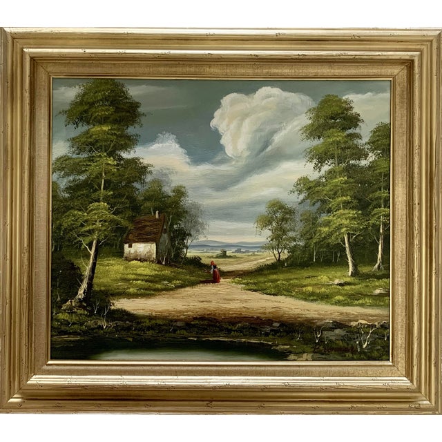 Mid 20th Century Brenner Signed Pastoral Landscape Framed Oil Painting ...