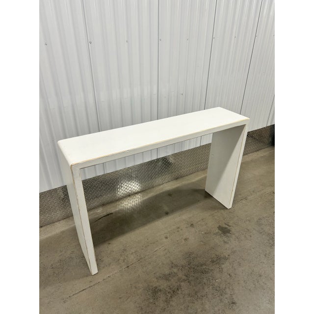 White Waterfall Console Table | Chairish