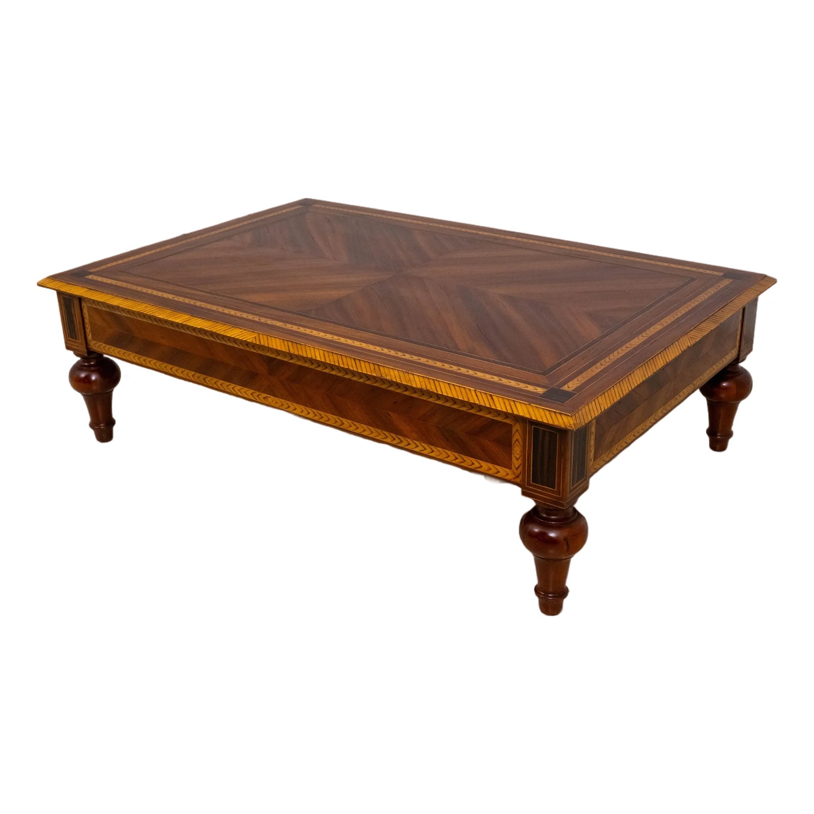 Alfonso Marina Ebanista Inlaid Coffee Table | Chairish