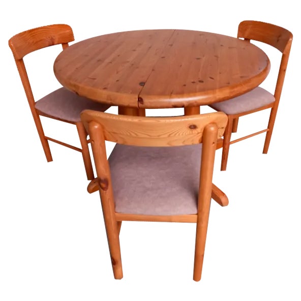 Dining Chairs and Table, Denmark, 1980s, Set of 4 | Chairish