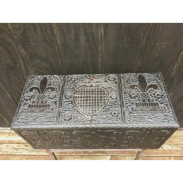 Hand Carved Chest | Chairish