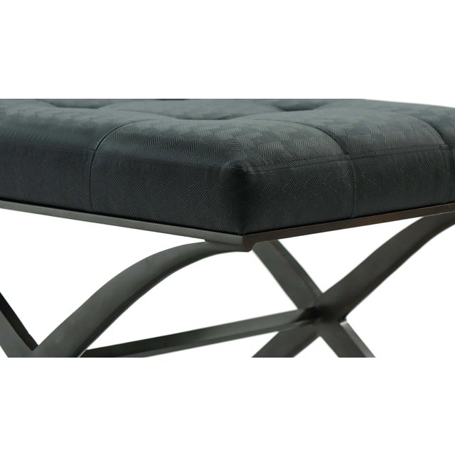 Mid Century Style X Frame Stool | Chairish