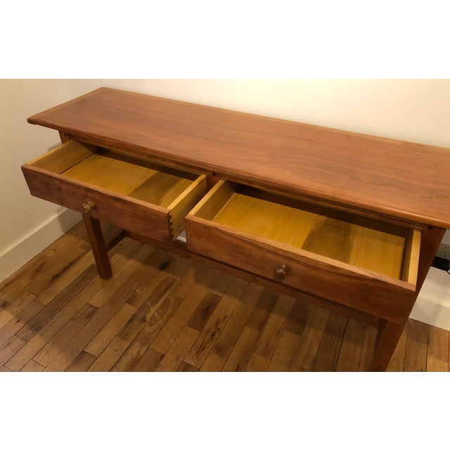 Custom-Made Cherry Console Table | Chairish