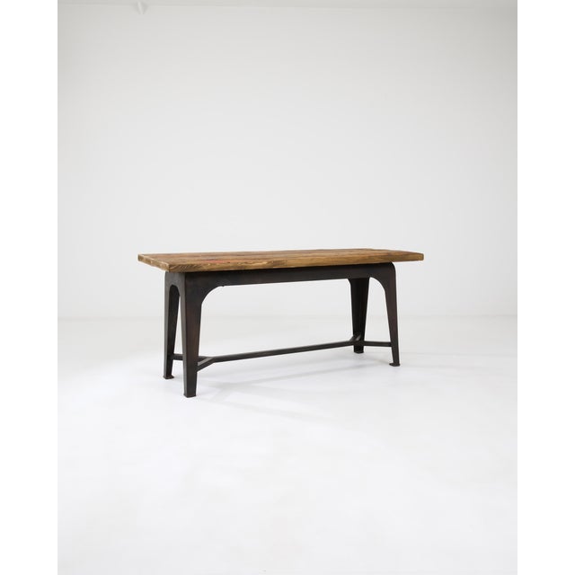 Vintage French Industrial Metal Table | Chairish