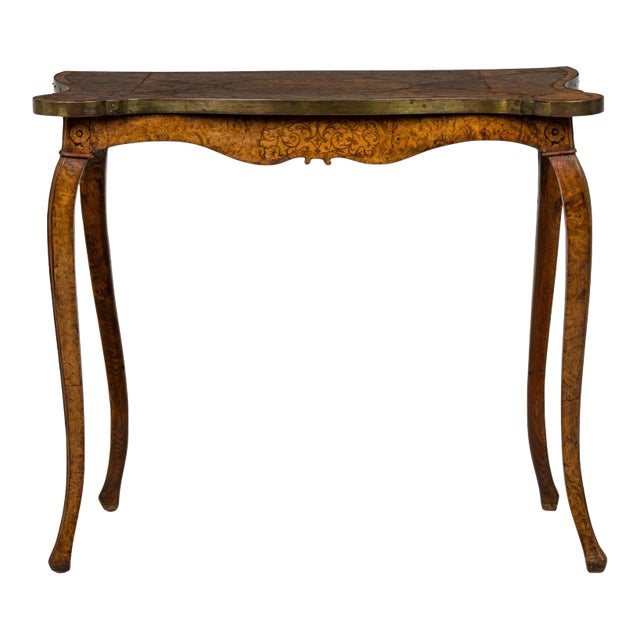 Antique Dutch Elm Inlaid Brass Bound Console Table Chairish