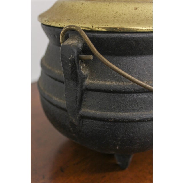 Virginia Metalcrafters Cast Iron & Brass Colonial Era Firepot | Chairish