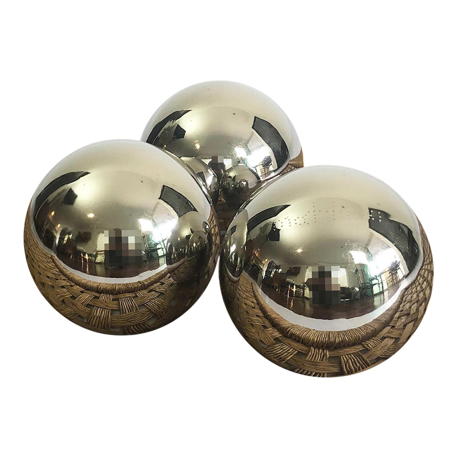 1990 Chromed Metal Spheres by Diego Matthai - Set of 3 | Chairish