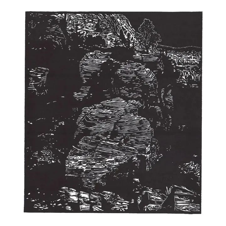 1990s National Park Scene Linocut by Holt | Chairish