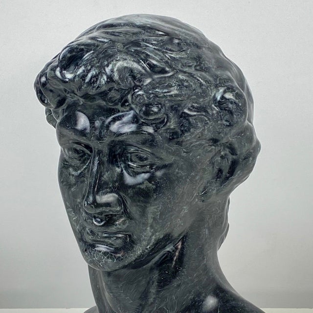 Vintage Glazed Ceramic David of Michelangelo Statue | Chairish