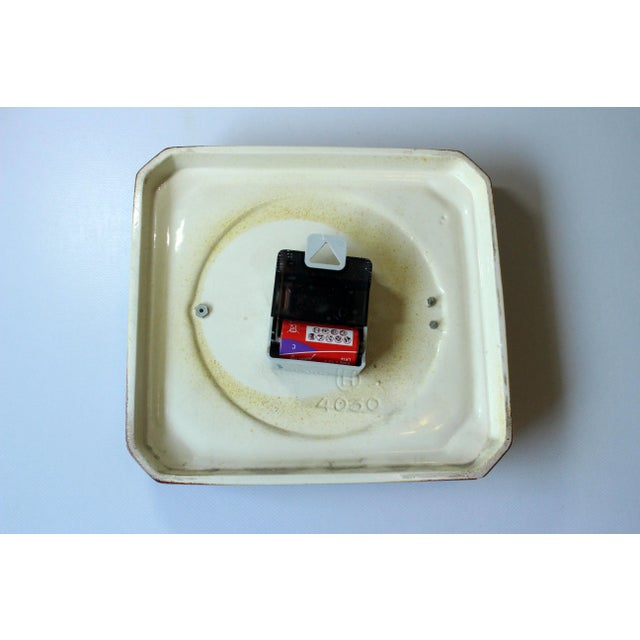 1970s Ceramic Wall Clock by Dugena - Old German Kitchen Clock With ...