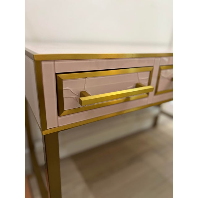 Arden Pink Vanity | Chairish