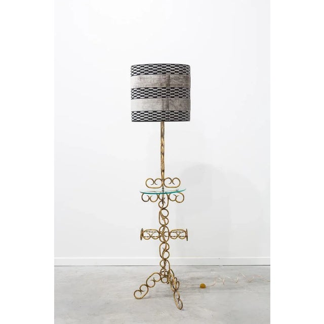Mid-Century Gold Chain Floor Lamp, 1960s | Chairish