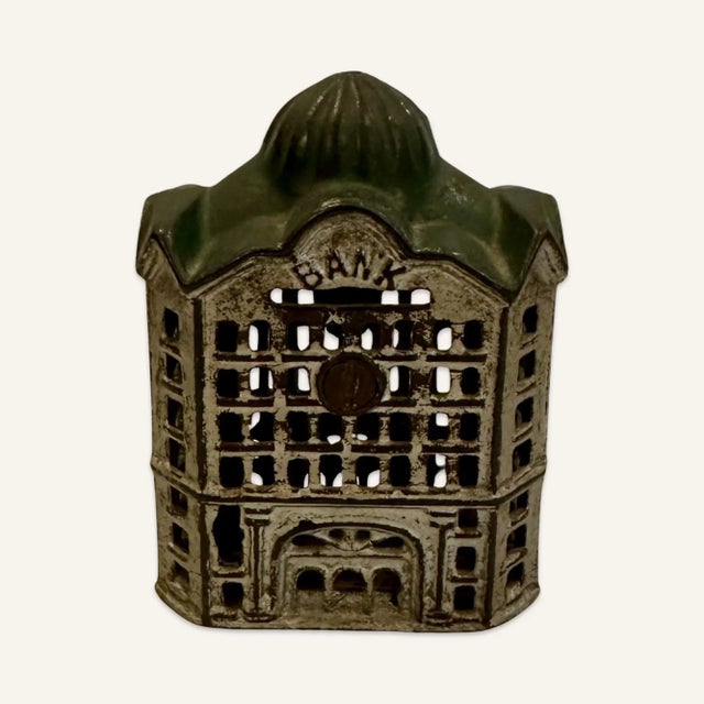 Set of 6 Early 20th Century Iron Banks | Chairish