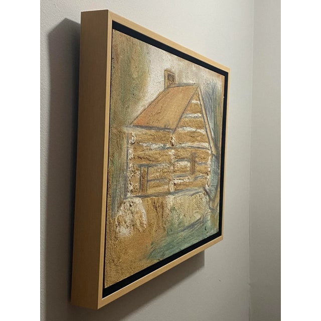 Jimmy Lee Sudduth Folk Art Painting 1970’s Cabin Organic Materials ...