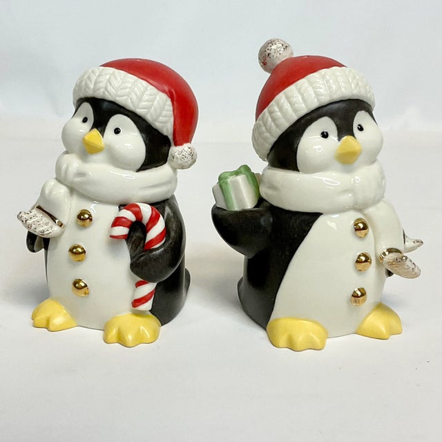 Vintage Americana Traditional Christmas Lenox Penguin Salt and Pepper ...