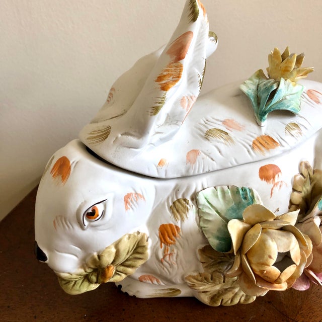 Vintage Italian Pottery Rabbit Tureen | Chairish