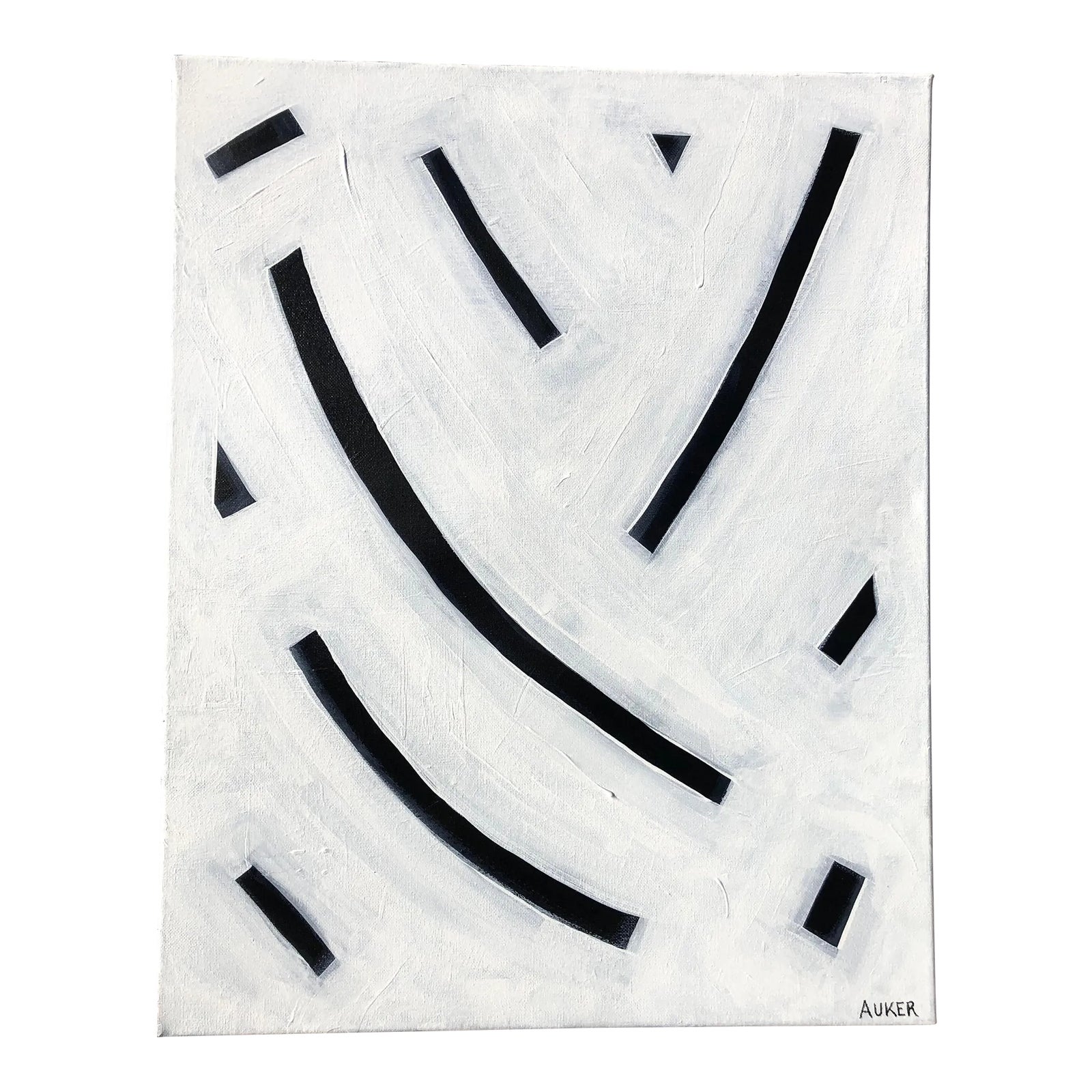 CL Auker "Minimalist Contemplation" Abstract Painting | Chairish