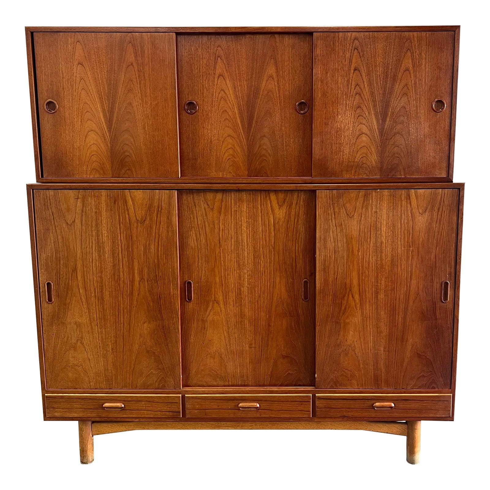 1970s Fabulous Large Omann Jun Danish Modern Storage Cabinet | Chairish