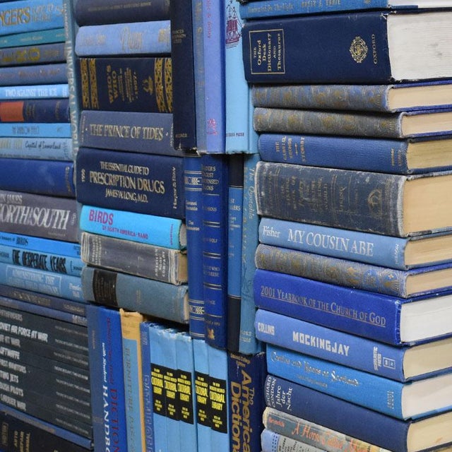 Large Collection of Vintage and Antique Blue Books - Set of 77 | Chairish