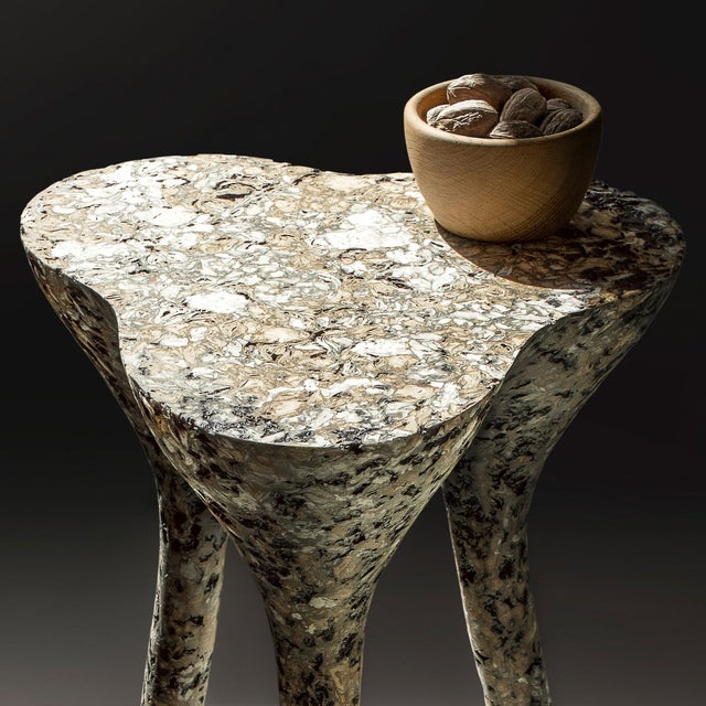Contemporary Mottled Tripod Side Table, Interior Accent by Donatas ...