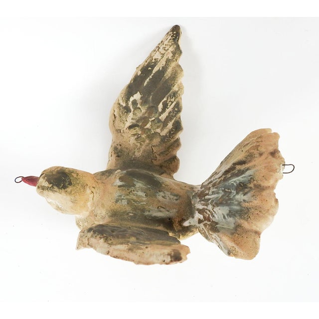 Large Antique Flying Dove Ornament | Chairish
