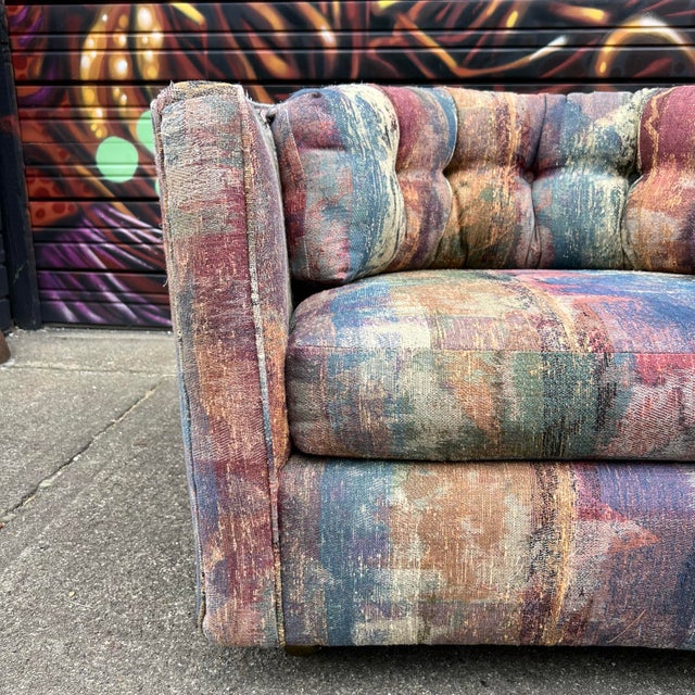 Large Barrel Lounge Chair on Casters Style of Milo Baughman | Chairish