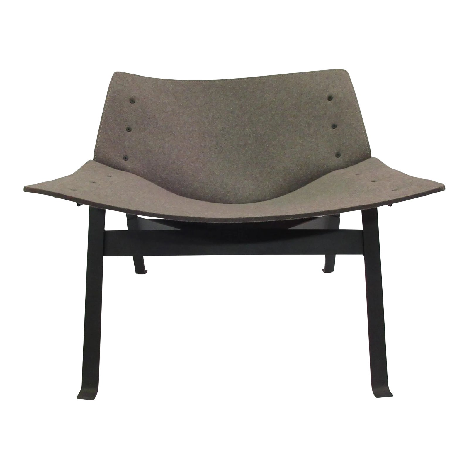 New Felt Panel Lounge Chair by Capdell in Grey | Chairish