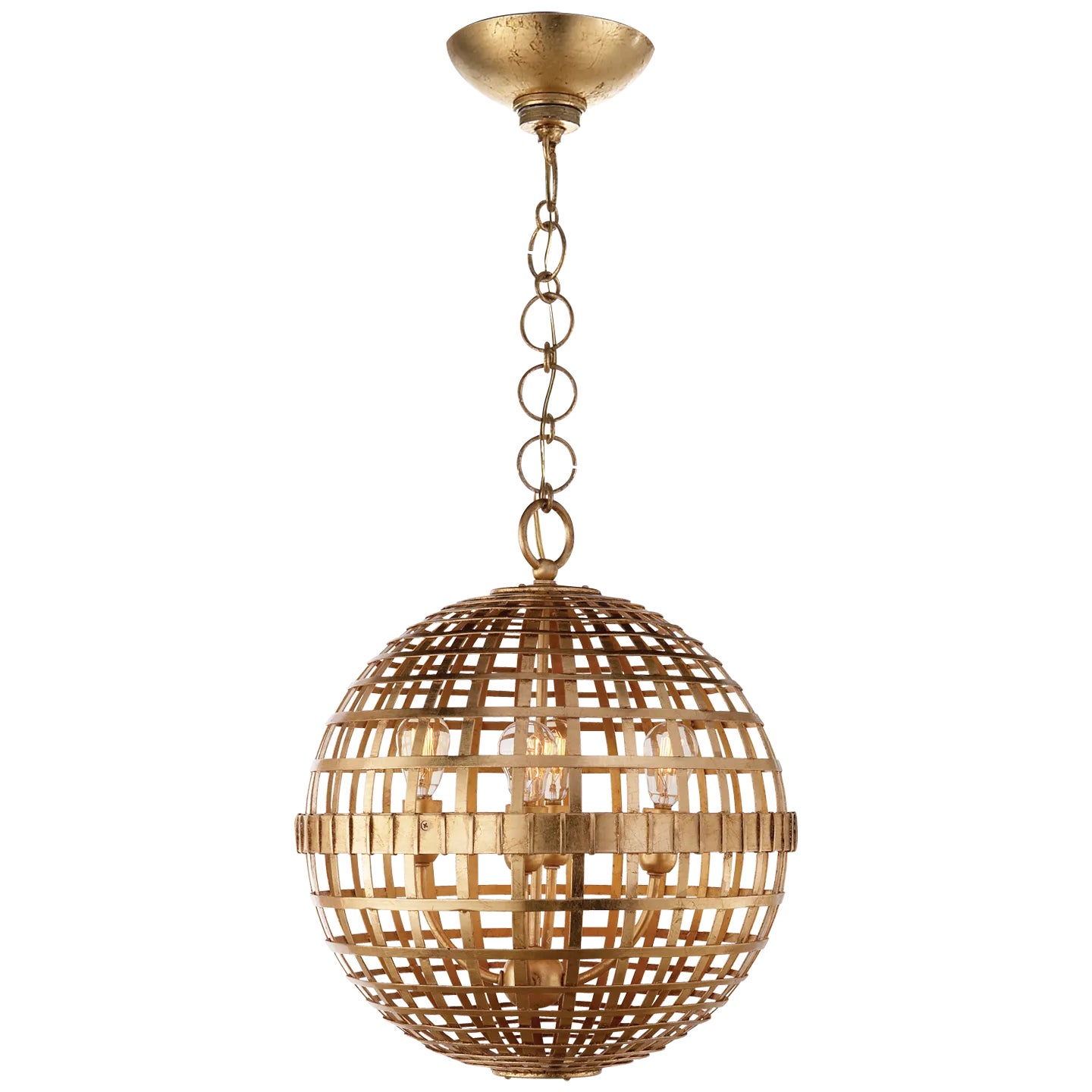 AERIN for Visual Comfort Signature Mill Small Globe Lantern in Gild ...