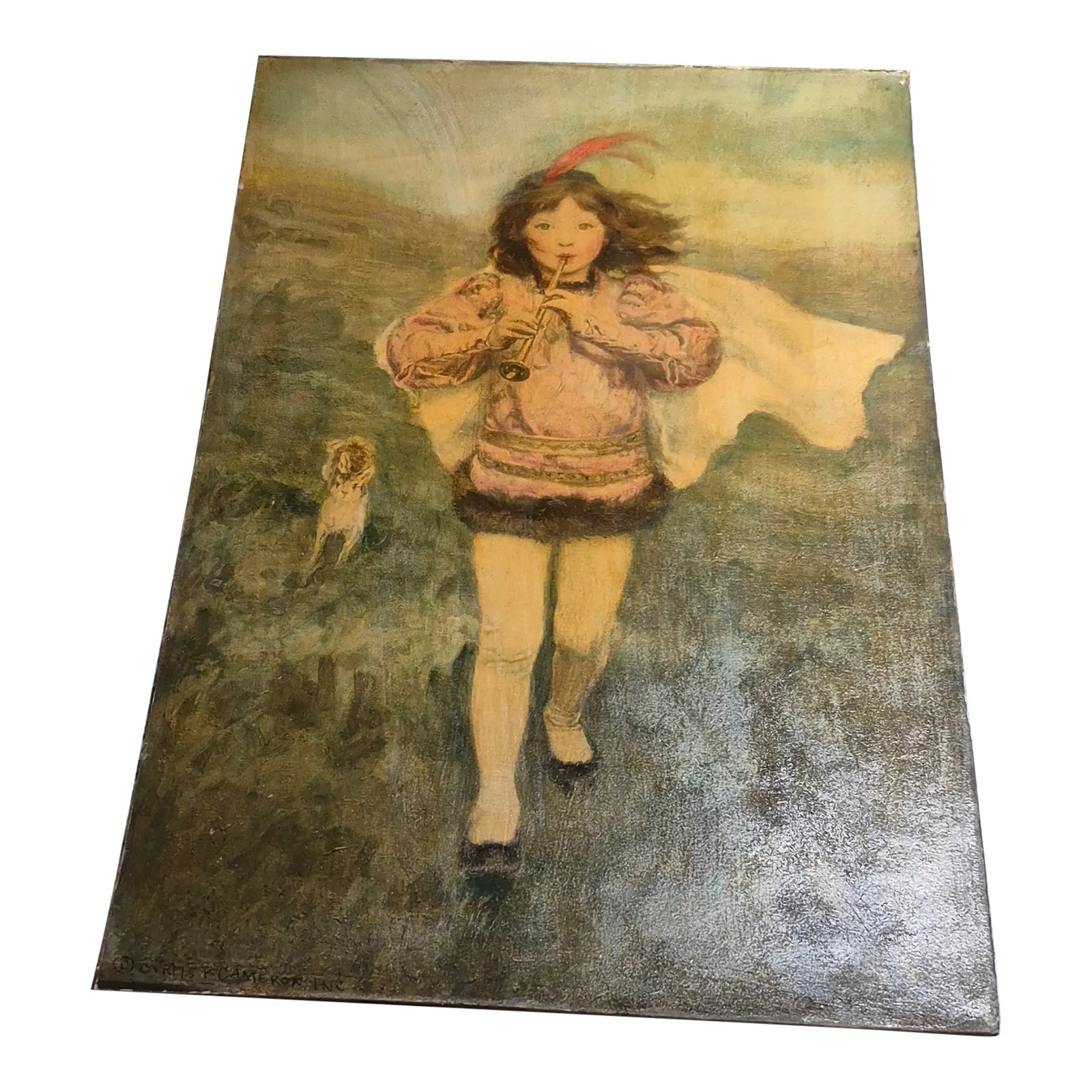 1917 Original Vintage Eva Roos Paint Illustration Litho - "The Magic ...