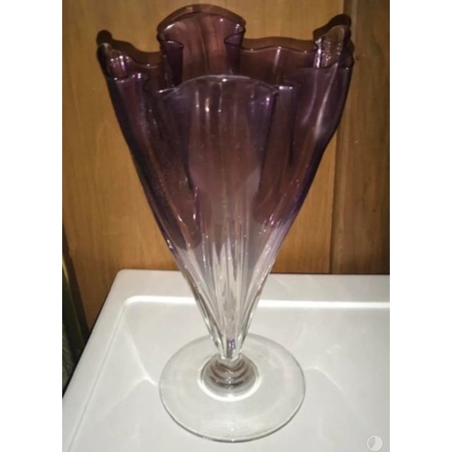 Antique Steuben Purple to Clear Art Glass Vase | Chairish