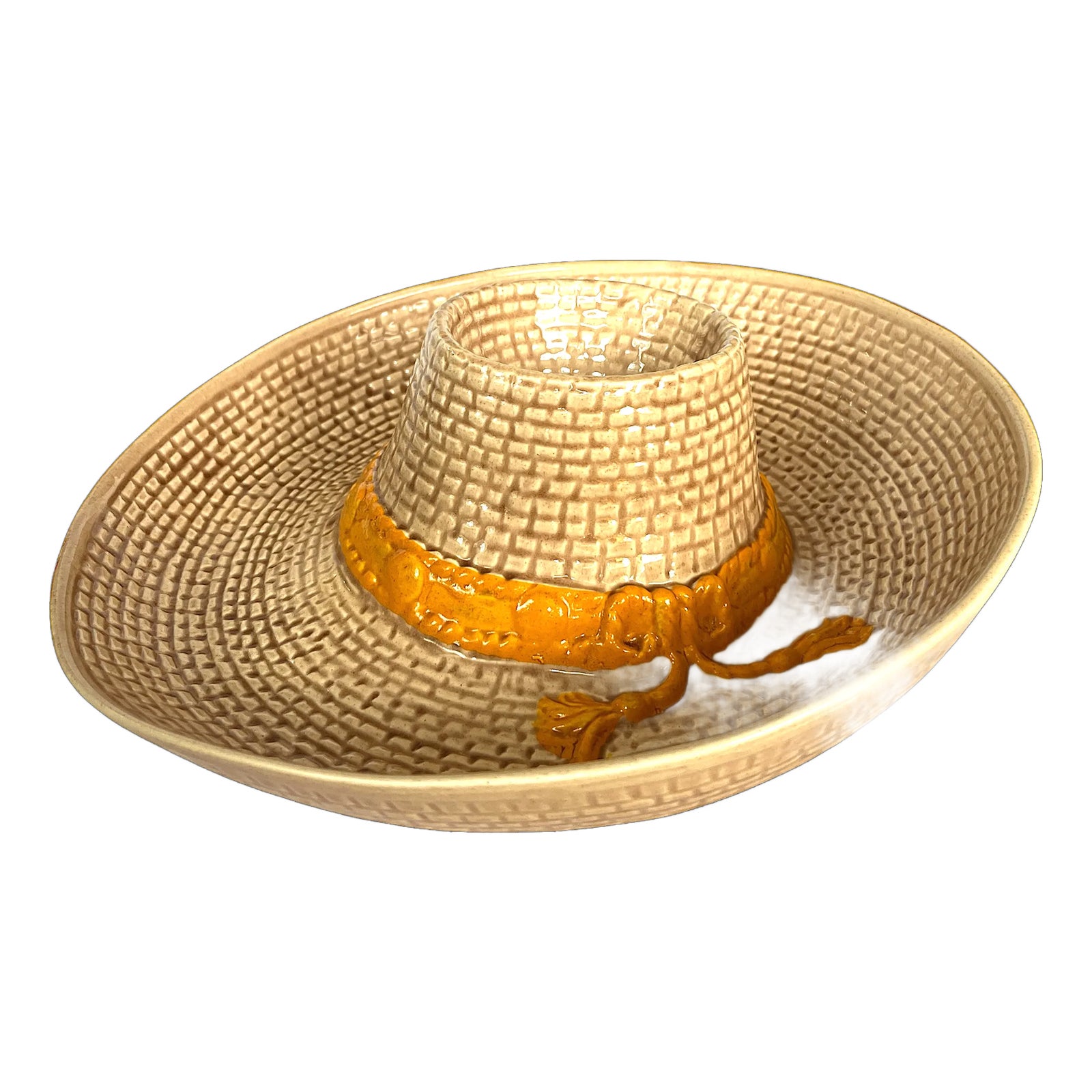 Vintage Western Ceramic Cowboy Hat or Mexican Sombrero Chip and Dip ...
