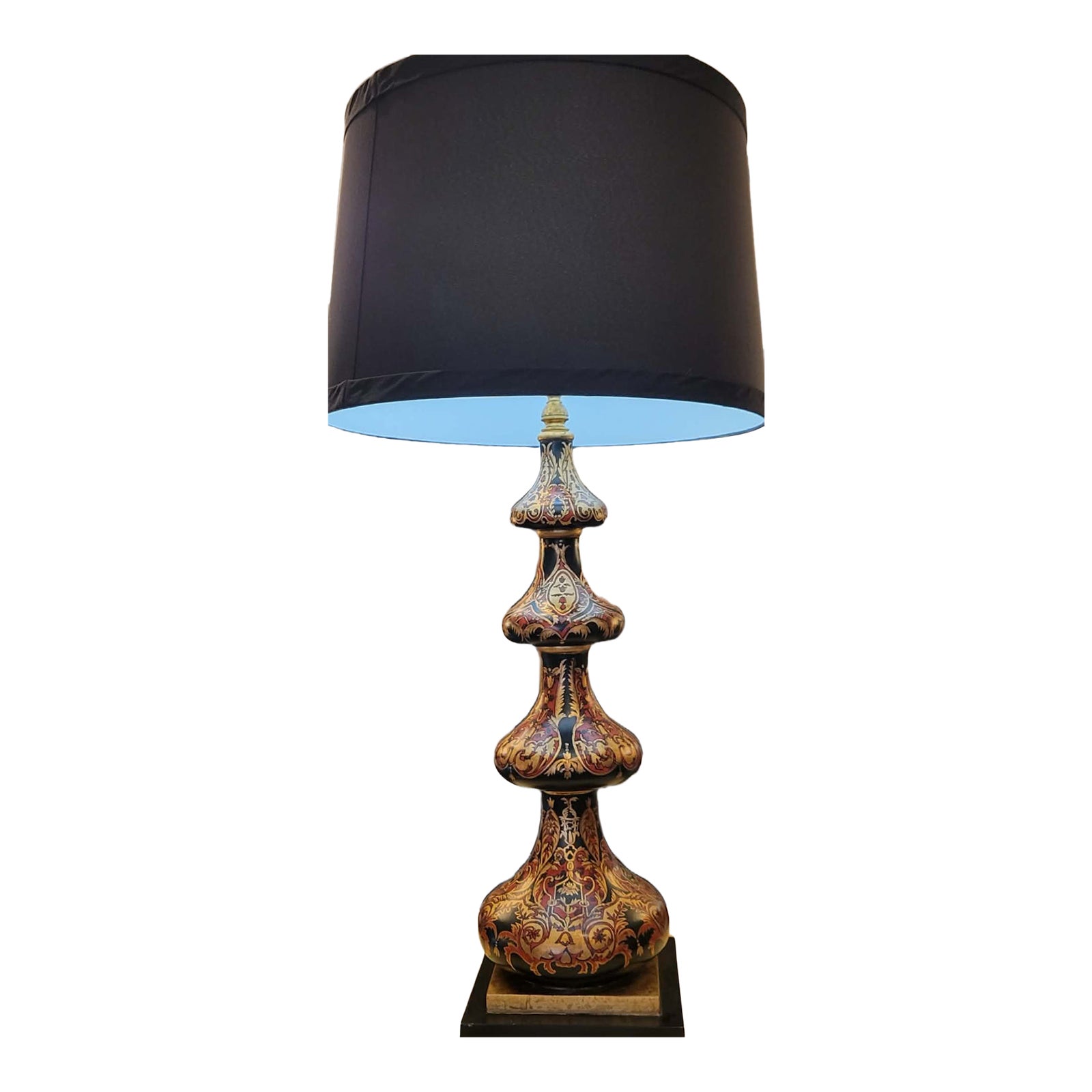 Late 20th Century Bradburn Gallery Hand Painted Table Lamp | Chairish
