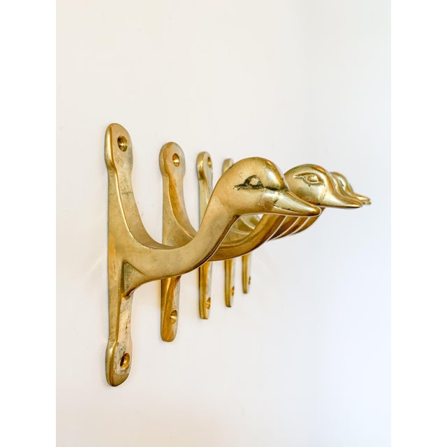 1970s Vintage Brass Swan or Duck Wall Hooks | Chairish