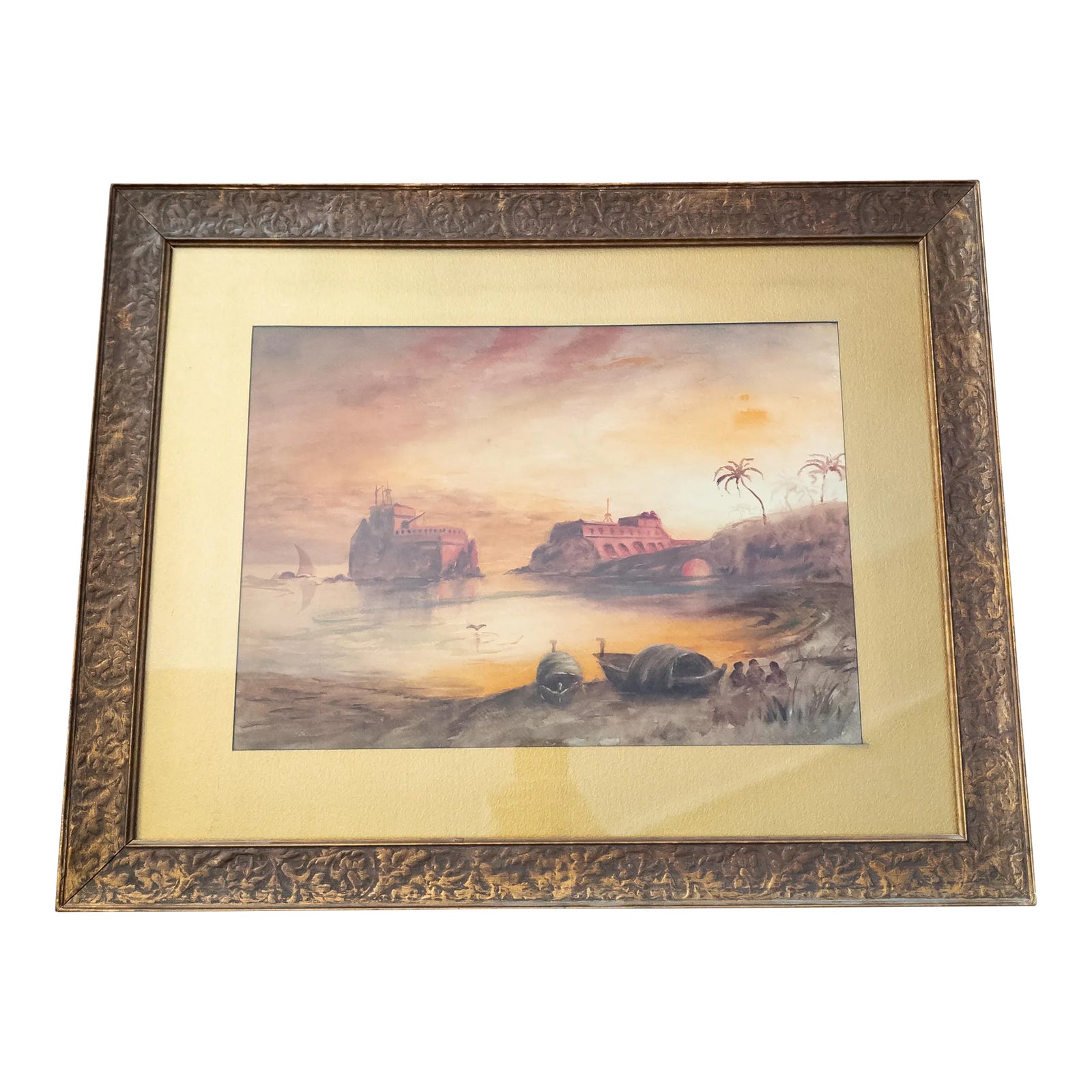 19th Century Luminist Seascape Painting After Eduard Hildebrandt | Chairish