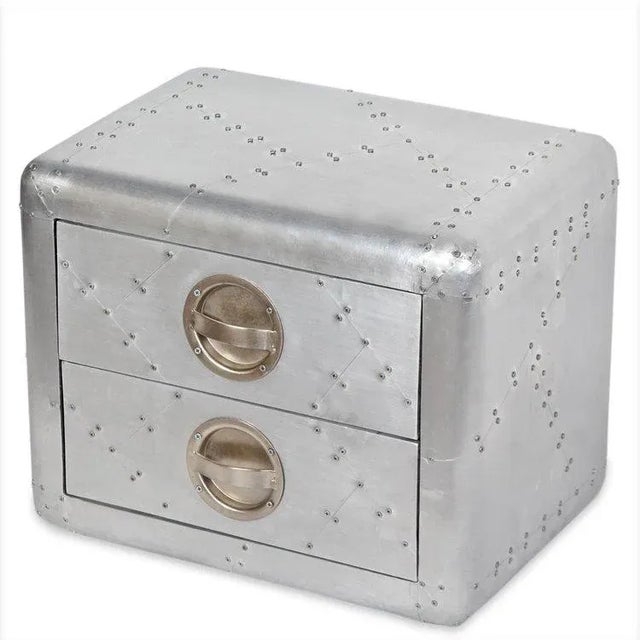 Aluminium Aviator Style Side Table | Chairish