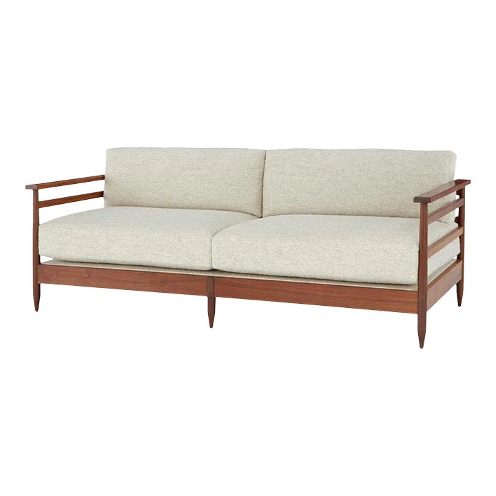 Natural Walnut Calvin Upholstered Sofa From the Madeline Stuart ...