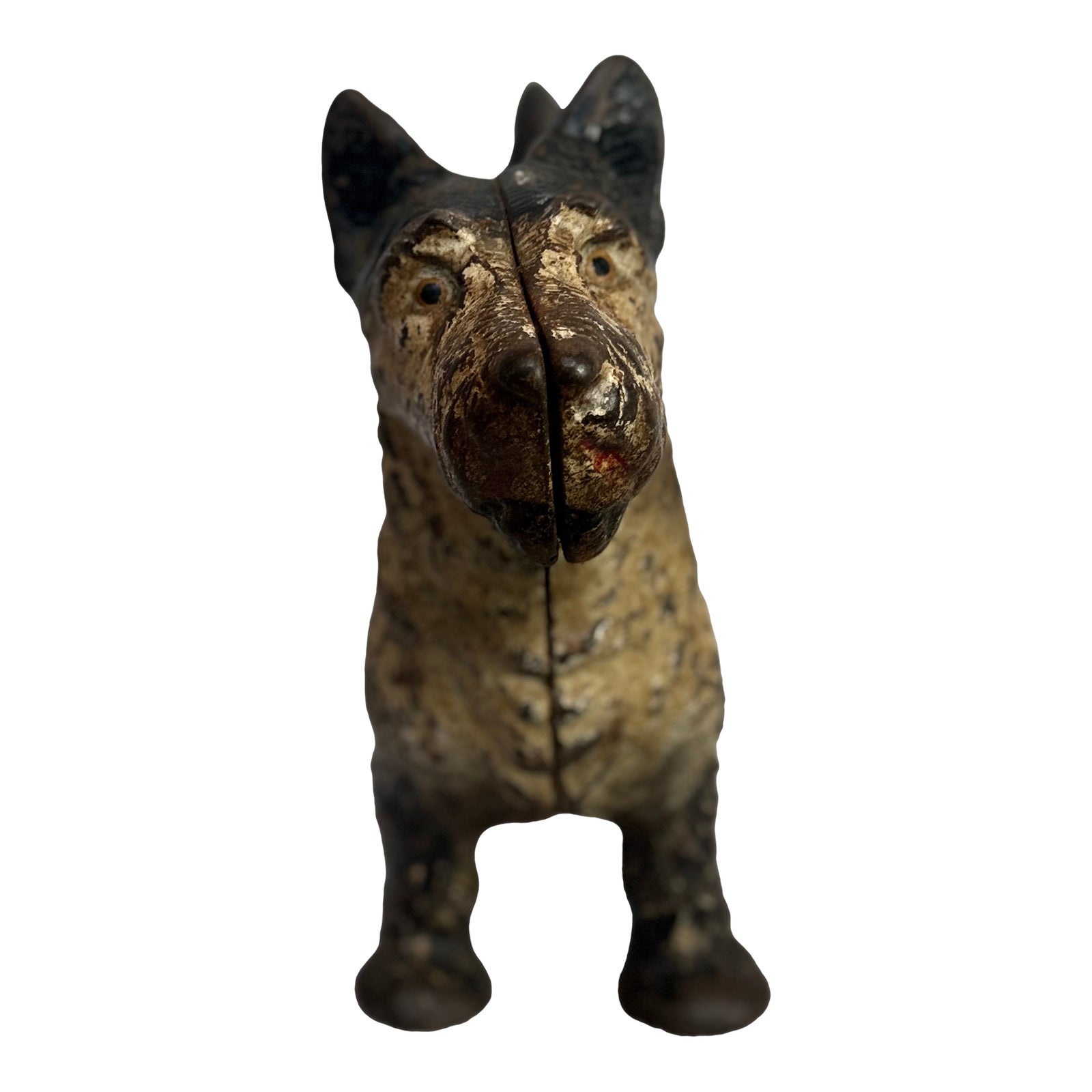 1930s Adorable Extra Large Cast Iron Tan and Brown Scotty | Chairish