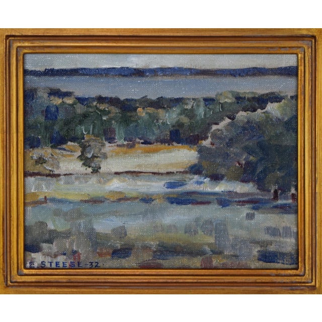 Vintage Post Impressionist Landscape Oil Painting by Edward Steese 1932 ...