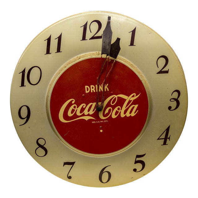 Vintage 'Drink Coca-Cola' Clock | Chairish