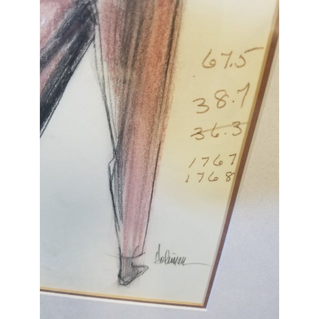 Original Framed Hand Painted Fashion Illustratin by Richard Holiman ...