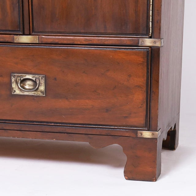 Vintage British Colonial Campaign Style Gentleman's Wardrobe or Chest ...