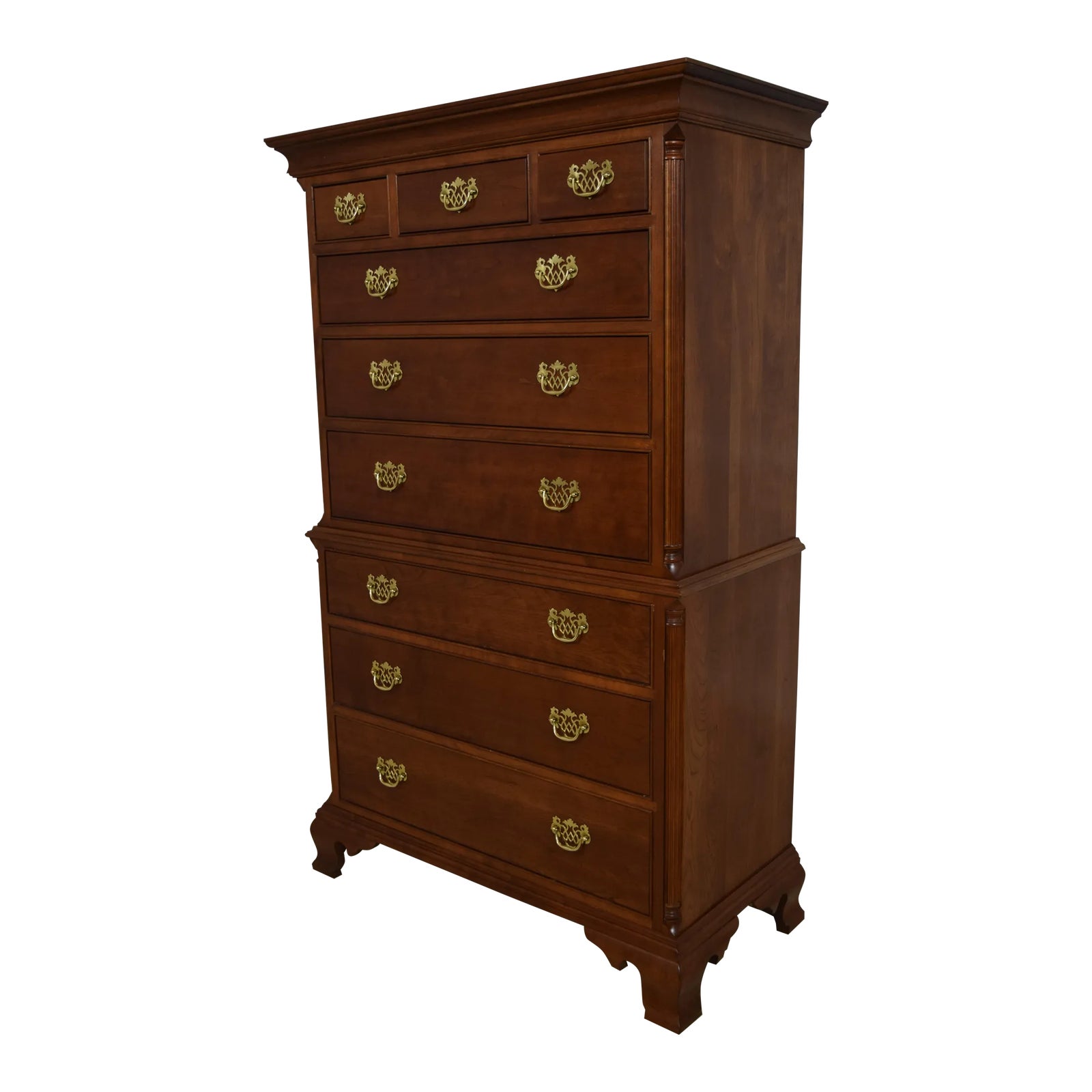 Stickley Chippendale Style Cherry High Chest | Chairish