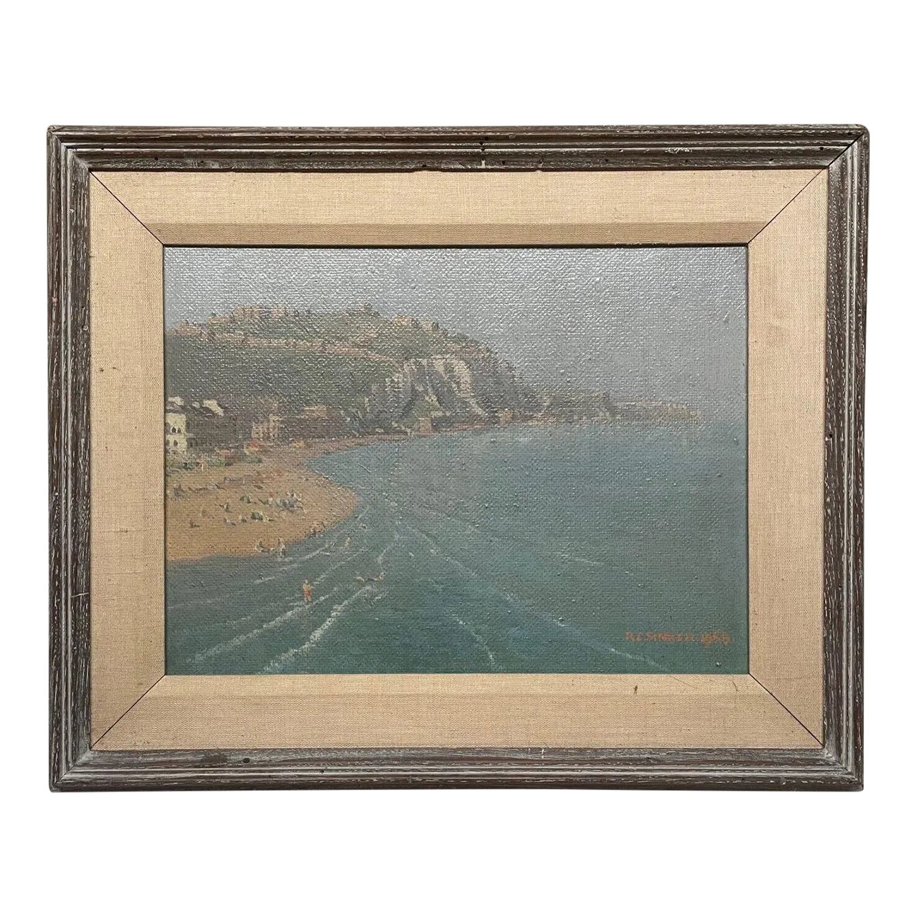 Vintage 1958 Robert Carey Sinker 'dover Beach' England White Cliffs Oil ...