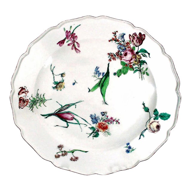 18th Century Antique Chelsea Porcelain Large Dish, Red Anchor Period ...