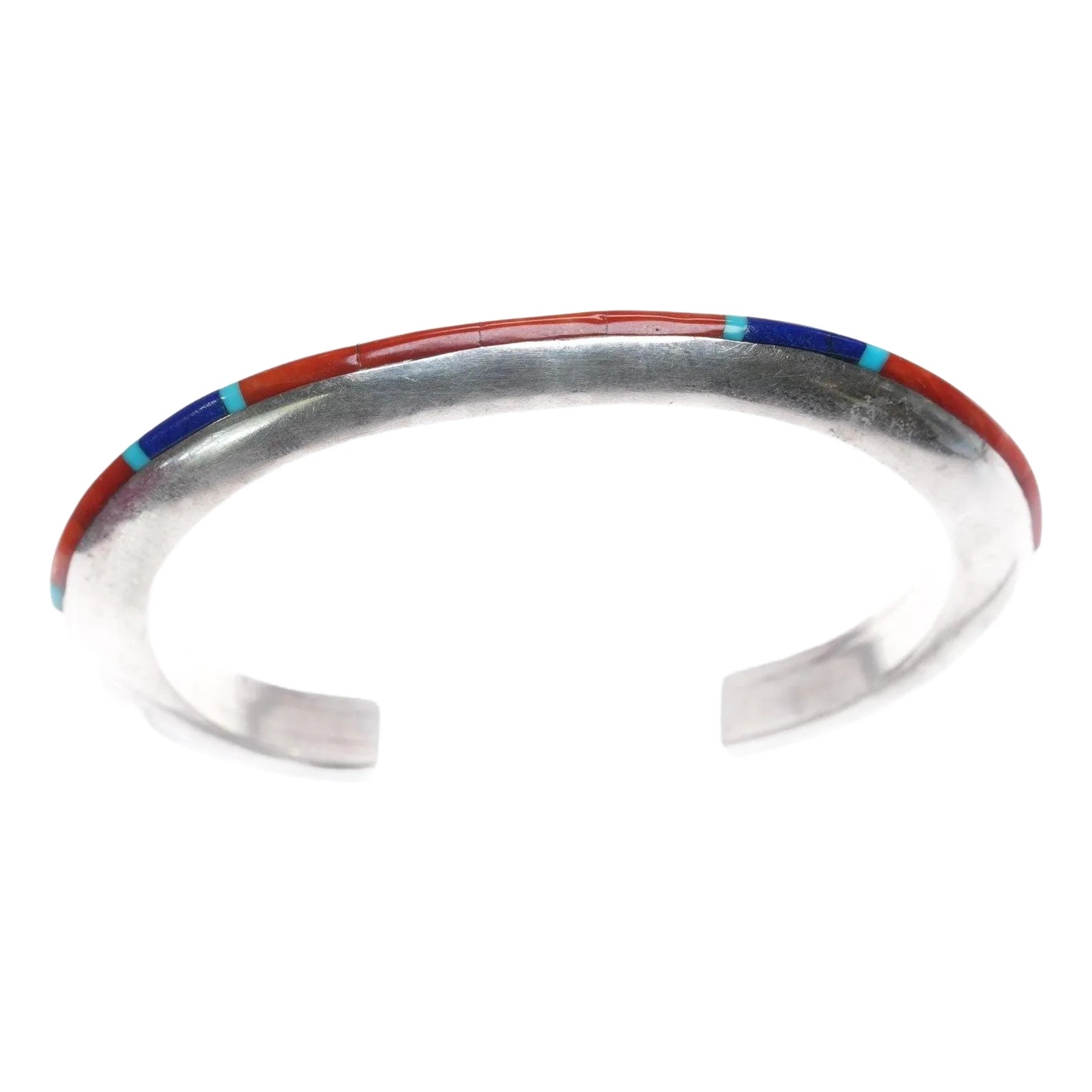 6" Jimmie King Jr Navajo Sterling Multi-stone Inlay Cuff Bracelet ...